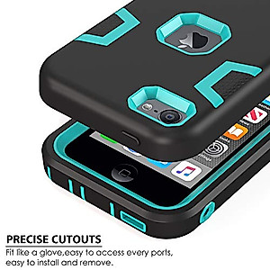 iPod Touch 7 Case, iPod Touch 6th Gen Case, Anti-Scratch Anti-Fingerprint Heavy Duty Protection Shockproof Rugged Cover Apple iPod Touch 2019,Blue