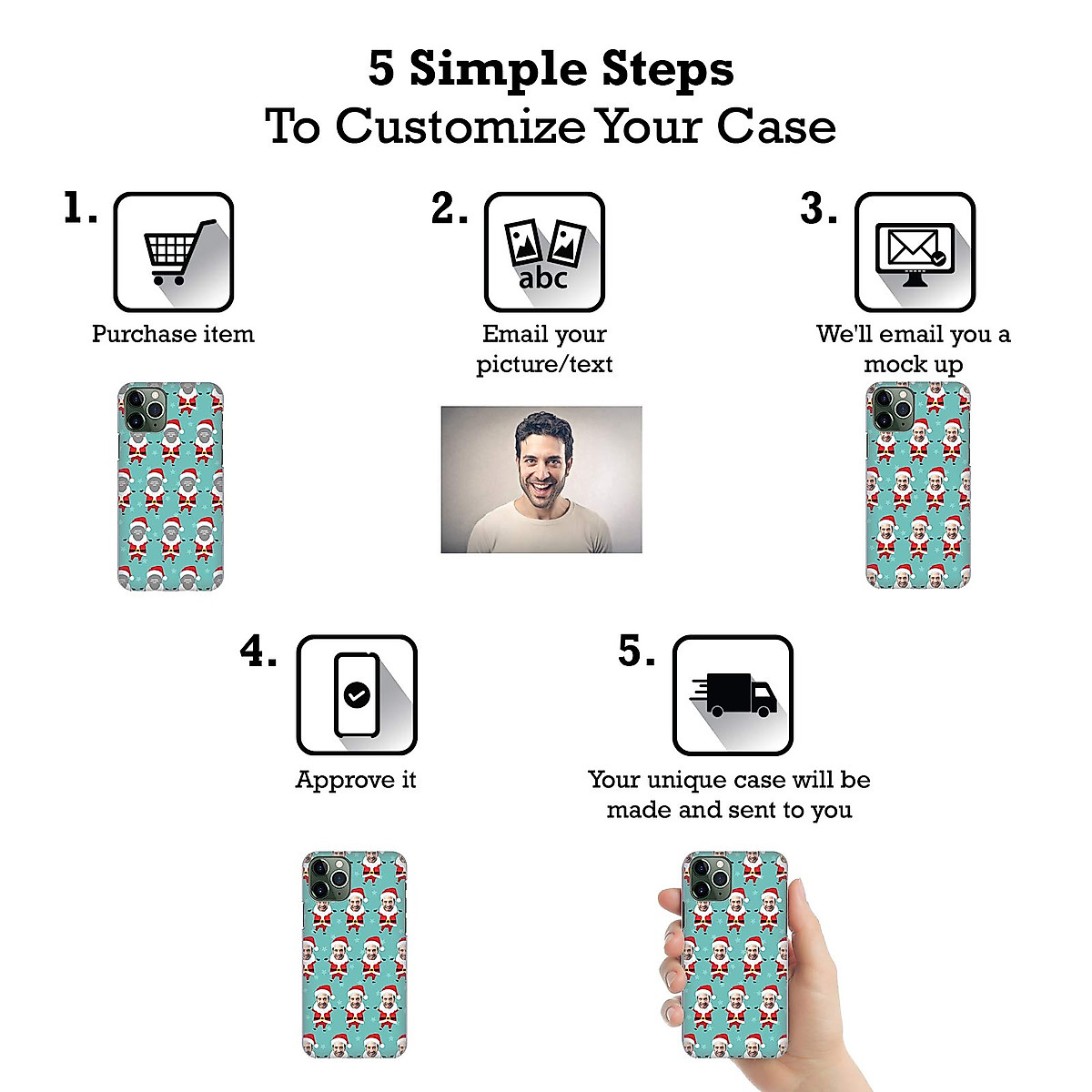 Custom Customized Personalized Ugly Sweater Jumper Christmas Faces Cases Soft Gel Case Compatible with Google Pixel 7 Pro