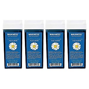 Wax Necessities Waxness Azulene Soft Wax Cartridge 3.38 Ounces Pack of 4