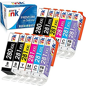starink Compatible Ink Cartridge Replacement for Canon 280 281 XXL PGI 280XXL CLI 281XXL for Pixma TS9120 TS8320 TS8220 TS8120 TS9100 TS8200 TS8300 TS8322 TS8222 TS8100 Printer, 12 Packs