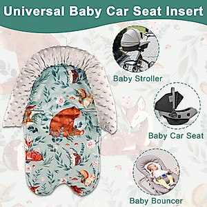 TANOFAR Baby Car Seat Cover & Infant Car Seat Insert and Strap Covers, Fit for Car Seats, Stroller, Bouncers, Woodland Animal