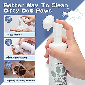 Paw Cleaner for Dogs - Clean Paws No-Rinse Foaming Cleanser for Dogs &amp; Cats Small Large Medium Breed Dog Paw Foot Washer Grooming Supplies for Pet Care 2pcs