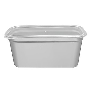 DYNAMI 8 Pcs Stainless Steel Food Storage Containers with Lids,1/3 Size 6 Inch Deep Hotel Pans Steam Table Pan,2L/0.5gal Large Restaurant Pans Food Prep Pan,for Catering Supplies,Oven& Freezer Safe