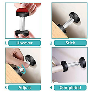 Neatbuddy Adjustable Headboard Stoppers,Bed Frame Anti Shake Tool,headboard stabilizer,Bed Stopper for for Room Wall, Beds, Cabinets, Sofas (2.75-4.1 inch)