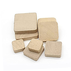 TEHAUX 10pcs Mini Blocks Void Stamp Wood Base Mini Wooden Cubes Unfinished Wood Cubes Crafts Scrapbooking Stamps Base Wooden Stamps Base Wood DIY Stamp Base Wood Carving Handle Wooden