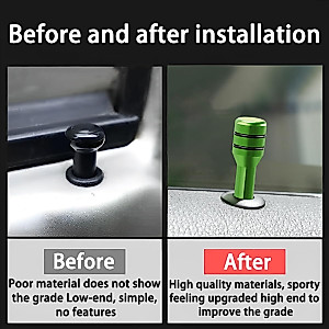 BESULEN 8 Pcs Car Door Lock Knobs, Aluminum Alloy Auto Lock Covers, Automotive Interior Lock Knobs Pull Pins, Truck Inner Door Locks, Universal Front Rear Door Knob Cover