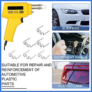 1000 Pieces Hot Staples Welding Rods Bumper Repair Welding Wire for Repair Machine Car Bumpers Dashboards Lamp Holders Plastics Rings Daily Plastics Supplies 0.8 0.6 mm (Wave Shape)