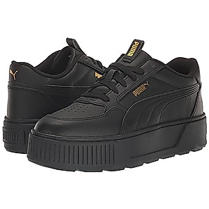 PUMA Women's KARMEN REBELLE Sneaker, PUMA Black-PUMA Black-PUMA Gold, 9