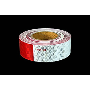 Incom Red/White Conspicuity Tape 7"/11", 2-Inch x 30 Foot Roll