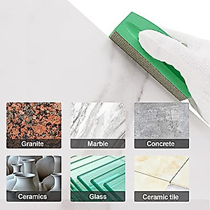 YDROWN Diamond Hand Polishing Pads Foam Back for Glass Granite Marble Concrete Stone Sanding and Polishing (4pcs/Set)