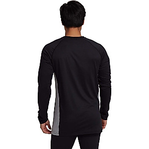 Burton Men's Standard Midweight X Base Layer Crewneck, True Black/Gray Heather, Medium