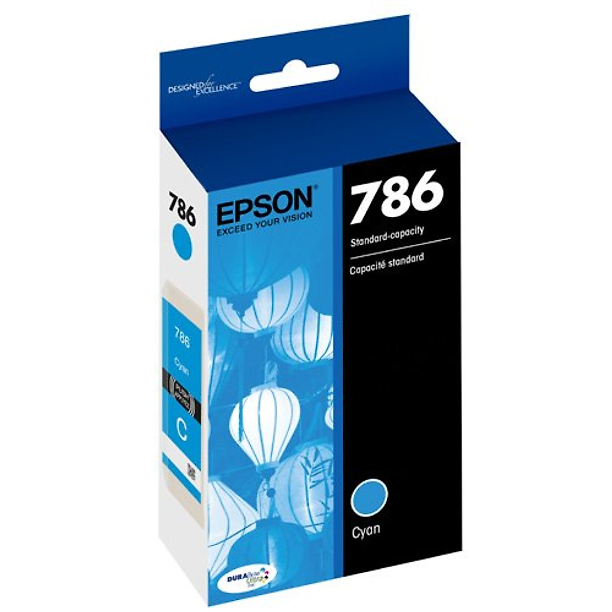 EPSON T786 DURABrite Ultra -Ink Standard Capacity Cyan -Cartridge (T786220) for Select Epson Workforce Printers