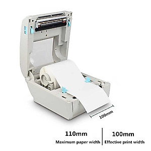 ZSEDP Shipping Label 4 Inch Barcode Sticker 40-110mm USB Thermal Printer for Windows OS Android iOS