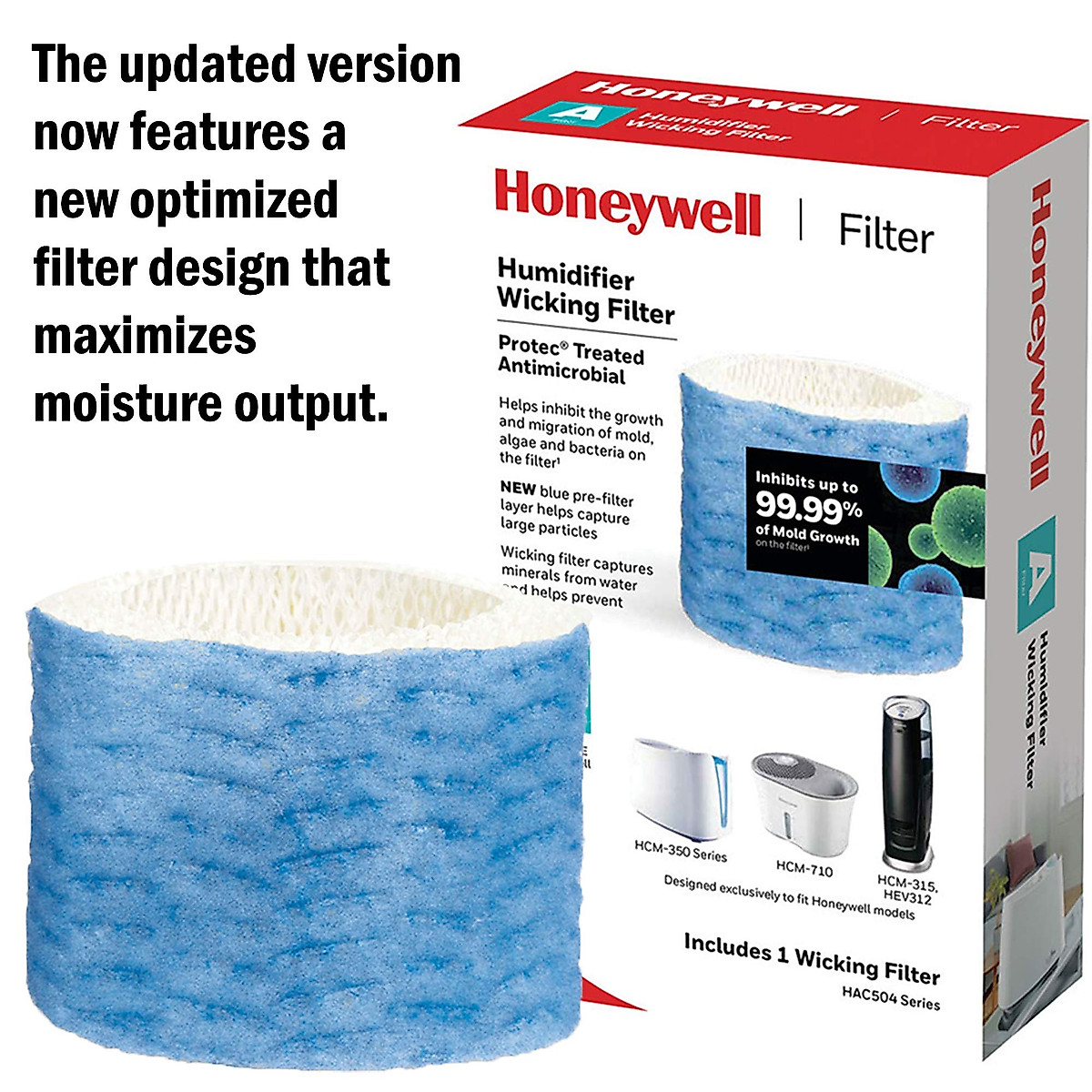 Honeywell HAC-504 Series Humidifier Replacement, Filter A - 2 Filters (Updated Version) Bundled with.