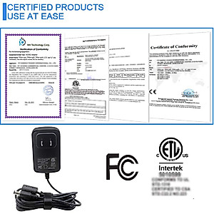 Twinsun 24V 1A DC Power Supply Adapter, AC 100V-240V to DC 24 Volt 1000mA 800mA 500mA 200mA Charger, 5.5mm x 2.1mm Plug for Nail Lamp, Security Camera, Air Cleaner, Massage Gun, Mini Printer.