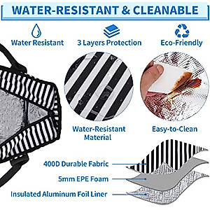 Lunch Bags for Women,VONXURY Large lnsulated School Lunch Box Teen Girls Lunch Tote with Detachable Shoulder Strap for College Travel Work Picnic