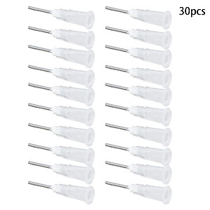 Utoolmart Industrial Dispensing Needle, Industrial Grade Blunt Needle, Stainless Steel Precision Applicator, 17G, Transparent Color, 30pcs