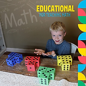 Dazzling Toys Big Foam Playing Dice - 12 Pack (D060)