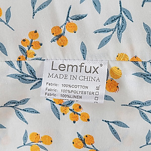 Lemfux Maternity Belly Double Wedge Pillows for Pregnant Women Sleeping, Small Adjustable Fruit Printed Pregnancy Pillow for Back Support, 100% Cotton, White, for Side Sleeper