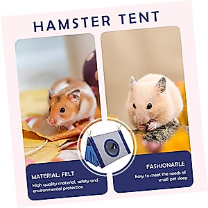 BESTOYARD 2pcs Hamster nest Chinchilla Bed Bunny Hideout Corner Hideaway Guinea Pig Chinchilla Corner Hideout Bedding for Guinea Pigs Warm Small Pet Animals Bed cage Hanging Felt Cloth
