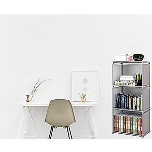 3,4,5-Tier Cube Storage Shelf or Organizer | Can be Used as Bookshelf, Bookcase, Closet, Pantry Shelves and Many More (3-Tier)