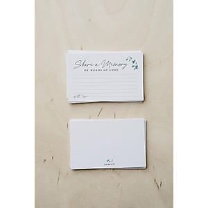 CLEVER SIGNS 50 Pcs Share a Memory Card, 4" x 6" - for Celebration of Life Birthday Anniversary Memorial Funeral Graduation Bridal Shower Game