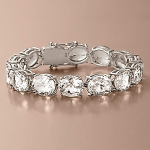 Ross-Simons 55.00 ct. t.w. Rock Crystal Bracelet in Sterling Silver. 7 inches