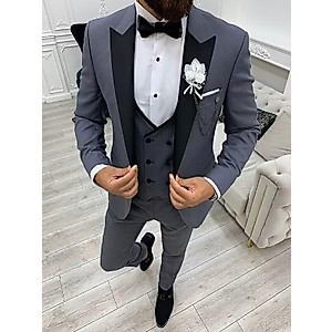 HUUTOE Red Suit Men Red Tuxedo for Men Wedding Mens Tuxedo Suit Set Tuxedo Suits for Men Tuxedo Size M