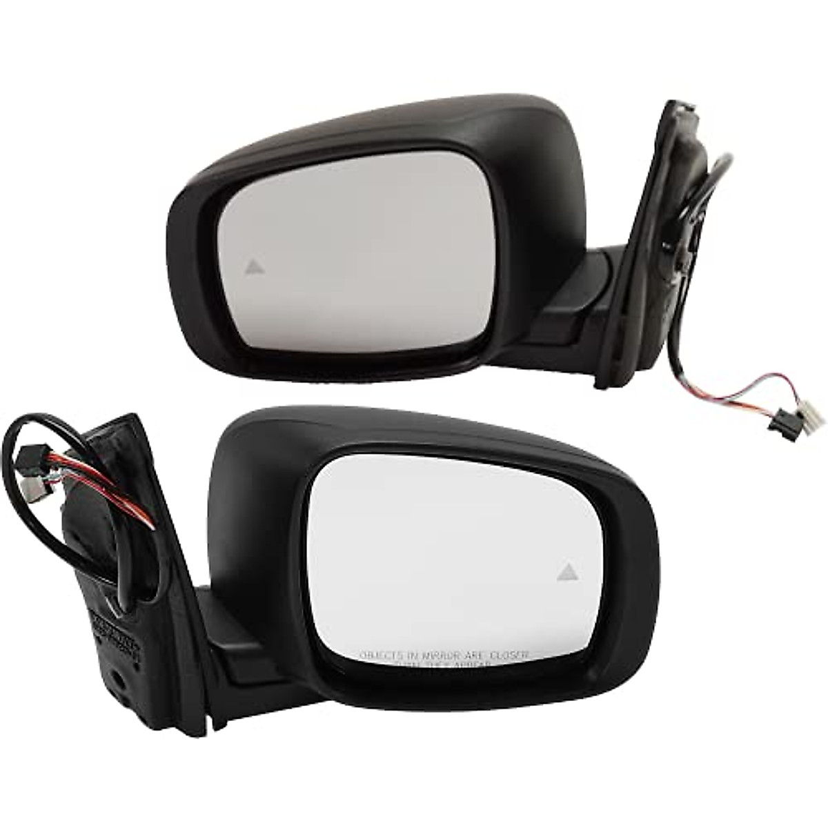 Kool Vue Driver & Passenger Side Power Heated Mirrors for Dodge Grand Caravan 2009-2019 With Signal Light & Blind Spot Monitor Paintable