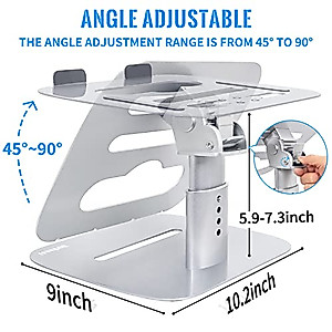 Laptop Stand for Desk ,Multi-Angle Stand with Unique Structure Design,More Stability, Adjustable Notebook Stand for Laptop up to 17 inches,Compatible for MacBook Pro/Air, Surface Laptop, etc.
