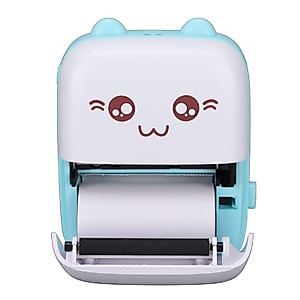 Luqeeg Inkless Label Printer, Portable Mini Thermal Printer with 200DPI High Hesolution, Bluetooth Label Printer for Shipping Packages, Sticker Maker Machine for Work Plans, Notes, Memos(Blue)