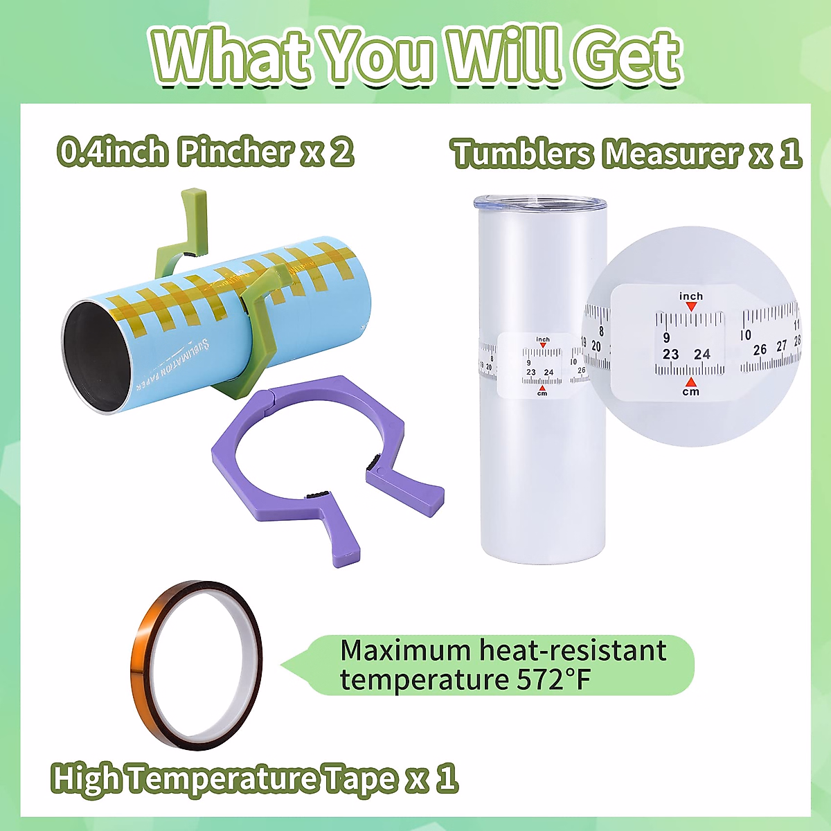 Sublimation Tumblers Clamp Tool, 20 Oz Sublimation Blanks Tumblers Skinny Straight Tumbler warpping Perfect Clamp Grip Tool for Sublimation Paper & Tumblers, 4 Packs