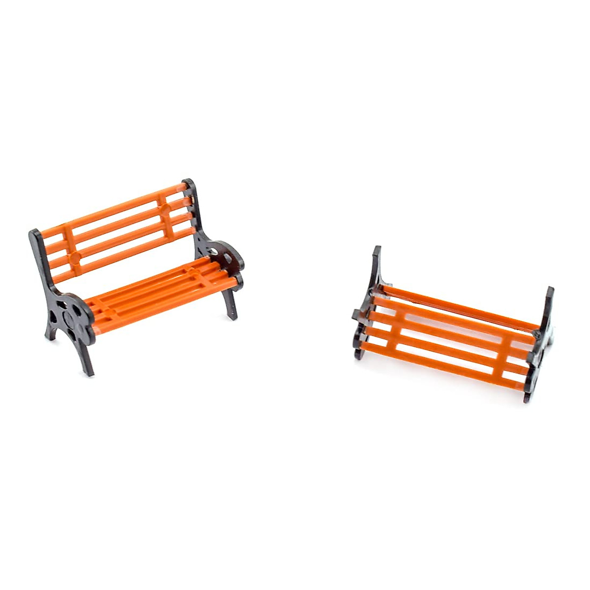 MARRTEUM Park Street Bench Chair Model Scenery Decoration 1:50 Settee 2.8 CM/ 1.1 INCH Scene Accessory for Train Platform, Architecture Models, 8 PCS