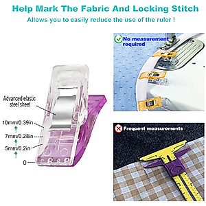 Sewing Clips for Fabric, Pack of 40, Wonder Mini Clamps, Quilting Clips, Multi-Color Crafting Tools for Fabric Sewing Binding Crafting.