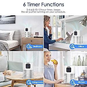 Air Purifiers for Bedroom Home Large Room 610 sq.ft (Filter Inside), Upgrade AMEIFU H13 Hepa Purifier with Aromatherapy Function for Pets Hair, Smoke, Dust and Smell (California Available)