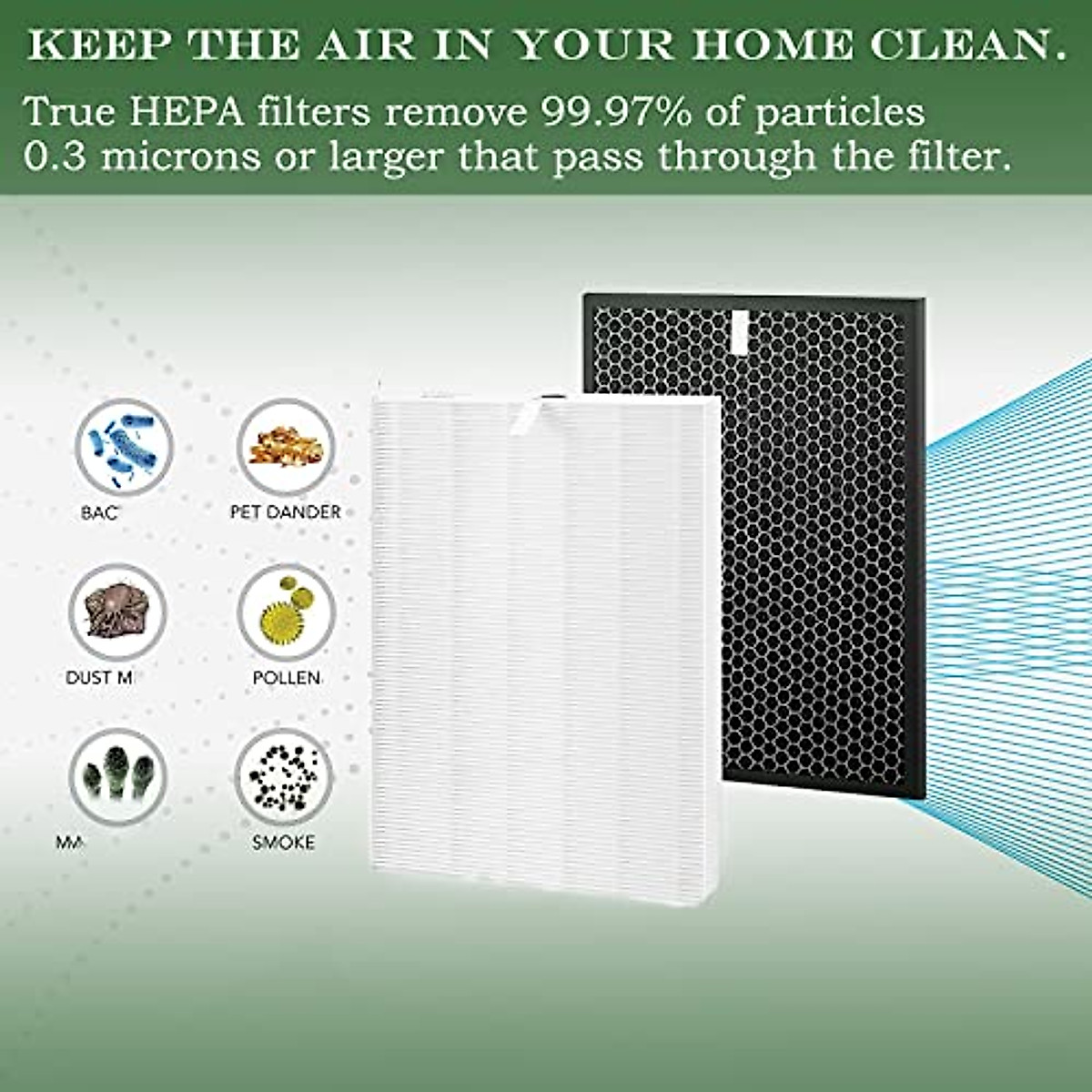 Skymechy 114190 Replacement Filter B Compatible with Winix 9500 U300 P300 WAC9000 WAC9500 WAC5000 WAC5000b WAC5300 WAC6300 WAC5500 Air Puri-fiers, The Size 21 Filter B, 1 Set