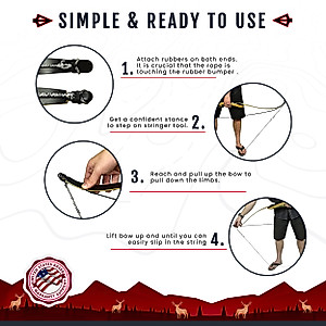 Southwest Archery Universal Recurve & Long Bow Stringer Tool – Instructional Video Link Included – Designed for All Bows Like The Samick Sage