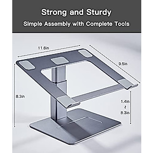 DEEDRR Adjustable Laptop Stand, Compatible with Laptops, Cameras, Projectors, Unique Latch for Quick Adjustment, Suitable for 13.3-15.6 Inch Computers