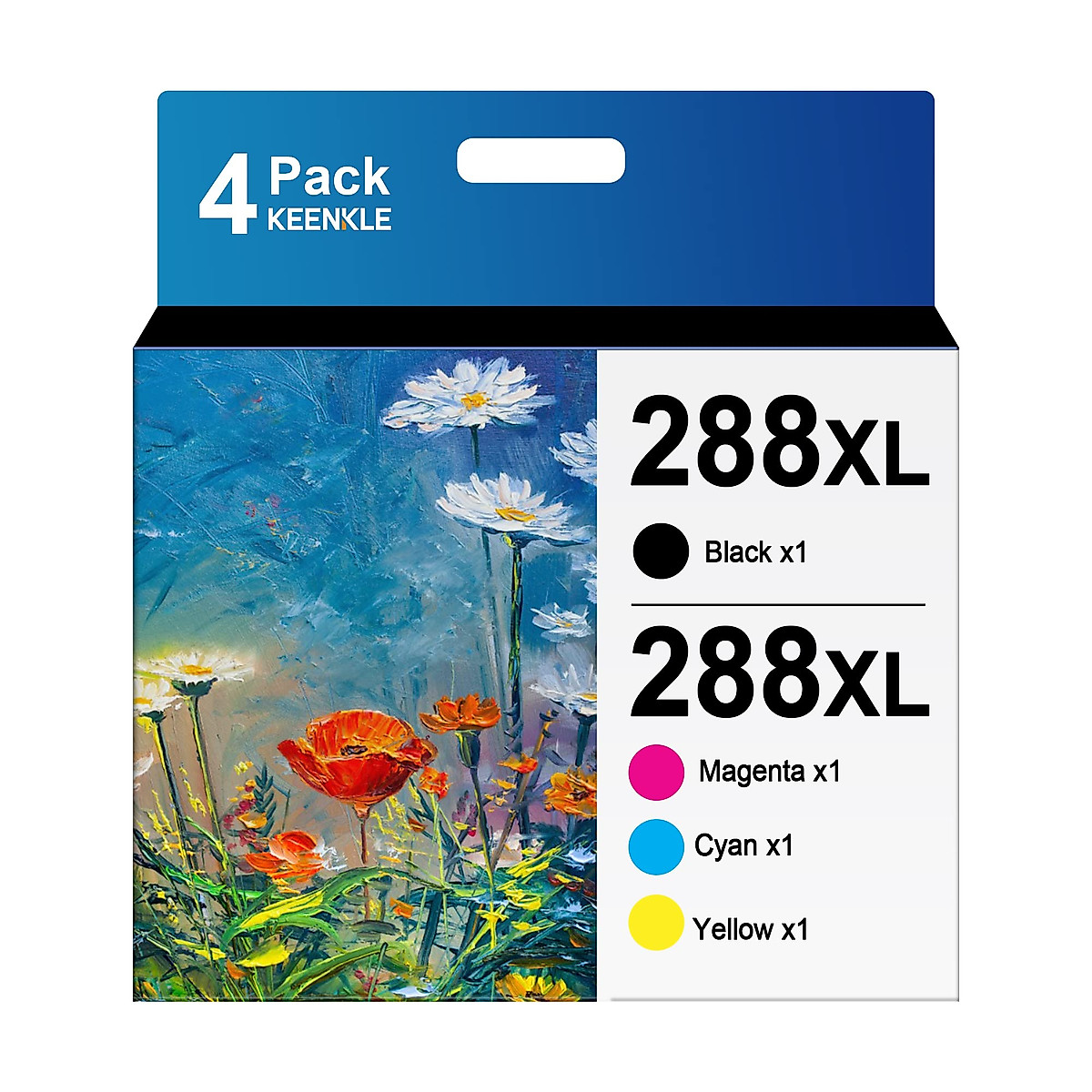288XL Ink Cartridges Combo Pack, 288 XL T288 Ink High Capacity Remanufactured Ink Cartridge Replacement for Epson 288XL Ink Cartridges use with Epson XP-440 XP-446 XP-330 XP-340 XP-430 Printer, 4 Pack