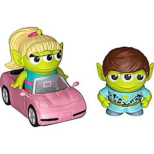 Mattel Pixar Alien Action Figures 2-Pack, Barbie and Ken Remix Figures with Toy Car, Collectible Gifts​
