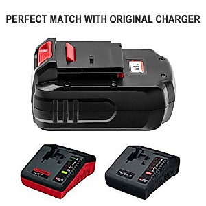 KINGTIANLE Battery for Porter Cable PC18B: Replacement Drill Batteries PCC489N Volt Tools Charger PCMVC 18V Ni-MH 5.0Ah 2 Packs