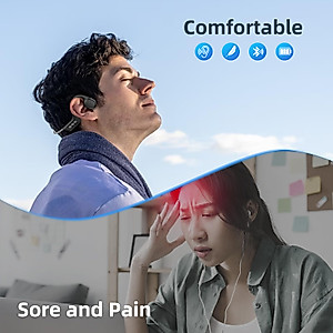 CelsusSound Bone Conduction Headphones,Open-Ear Bluetooth Sport Headphones with Mic, Wireless Earphones,Sweatproof Headphones for Running and Workouts(Orange)