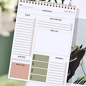 To Do List Notepad 52 Sheets Tear Off Daily Planner,5.8" x 8.4" Organizing To-do Notepads