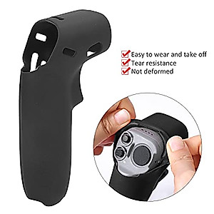 FastUU Joystick Protective Sleeve, Joystick Protector Anti Drop Ergonomic Anti Scratch Soft for FPV(Black)