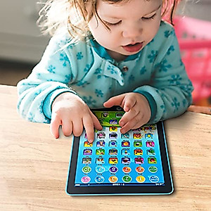 Kids Learning Pad/Tablet Interactive Toddler Toys with Words Numbers Alphabets Music Electronic Educational Toy for Preschool Boys & Girls 3-8 Years Old (Pink)