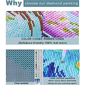 5D Diamond Art Painting Kits White Angel Wing DIY Paint with Full Drill Round Diamond Art by Number Kits Crystal Cross Stitch for Adults Decompression and Wall Decoration 30x40cm