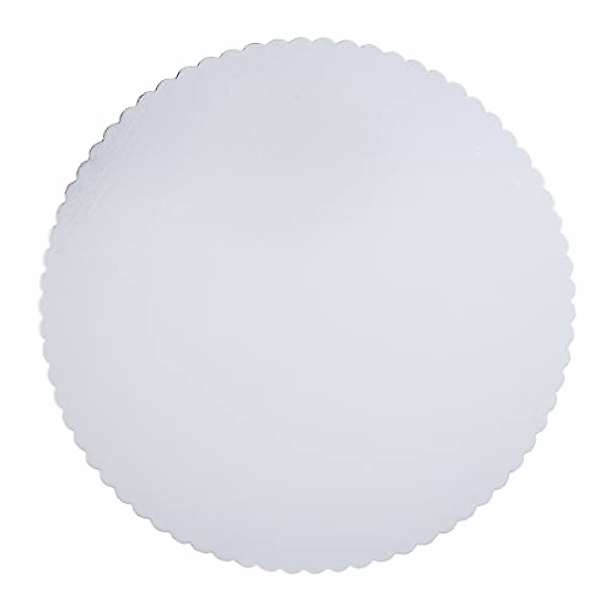 12-Pack Cake Boards 12 Inch, Elegant Round Scalloped Boards for Bakeries, Baking Desserts, Cake Decorating, Sturdy Cardboard Material, Disposable (Silver, 12x12x0.08 in)
