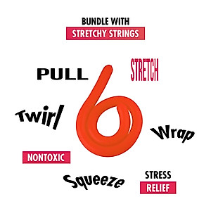 Liquid Motion Bubbler Sensory Toys – 2 Pc Set Bundle Stretchy String Fidget Toys Timer for Stress Relief and Anxiety Relief Great for Toddler, Children, Kids, Adults, Seniors, ADHD Autism ADD Orange