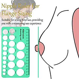 Nipple Ruler, Nipple Rulers for Flange Sizing Measurement Tool, Silicone & Soft Flange Size Measure for Nipples with Circle Templates, Breast Pump Sizing Tool - Mothers Day Gifts