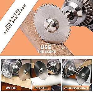 Cutting Discs for Rotary Tool, Diamond Metal Wood Cutting Wheels, HSS Circular Saw Blades 6pcs with 1/8" Shank, Resin Cutting Discs 20pcs, 545 Diamond Cutting Wheels 10psc
